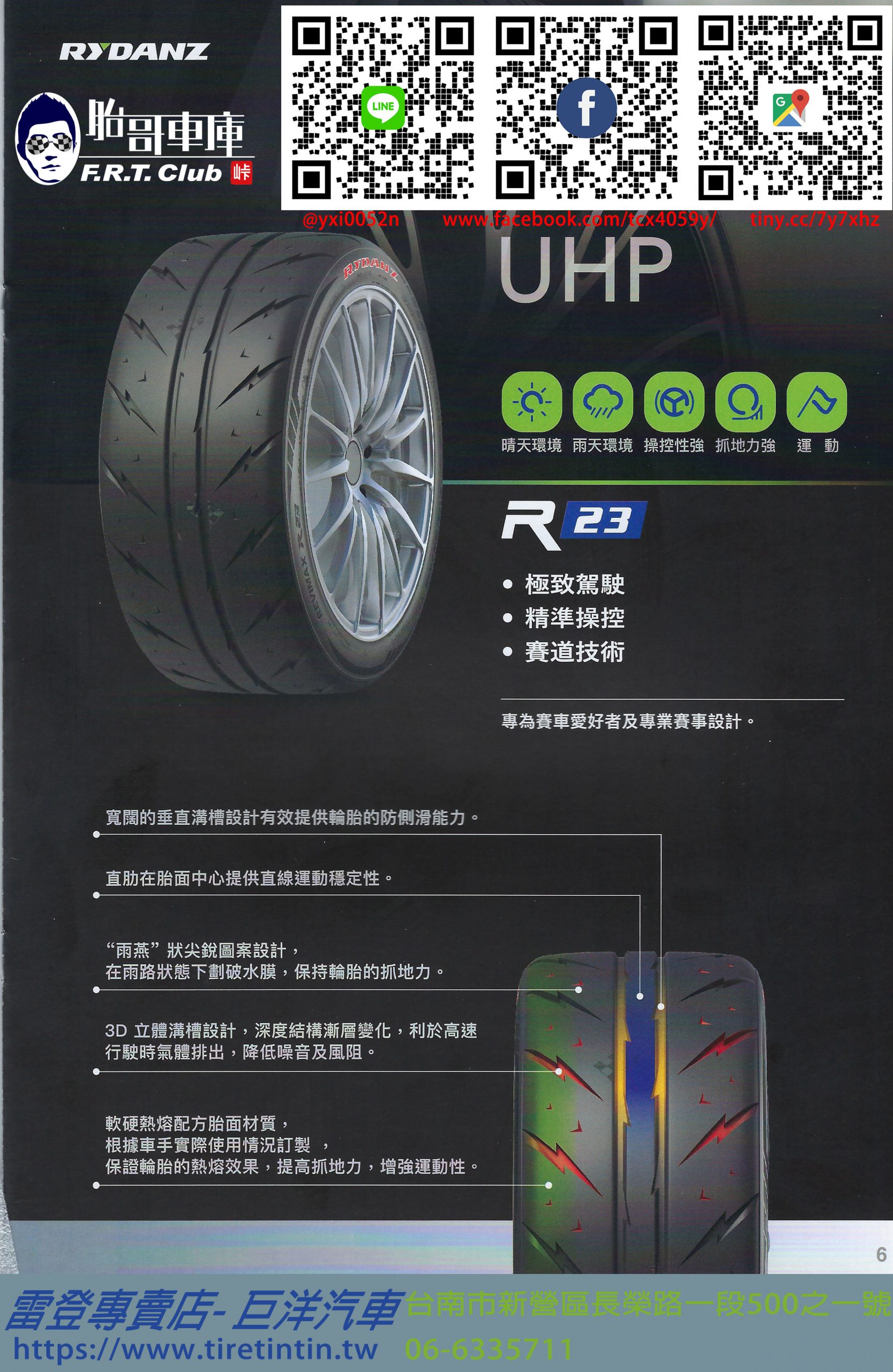 雷登 半熱融 R23 耐磨指數 200 / 260 [其他系列也可以詢問] – SUM巨洋保修x胎哥車庫x米其林輪胎中心